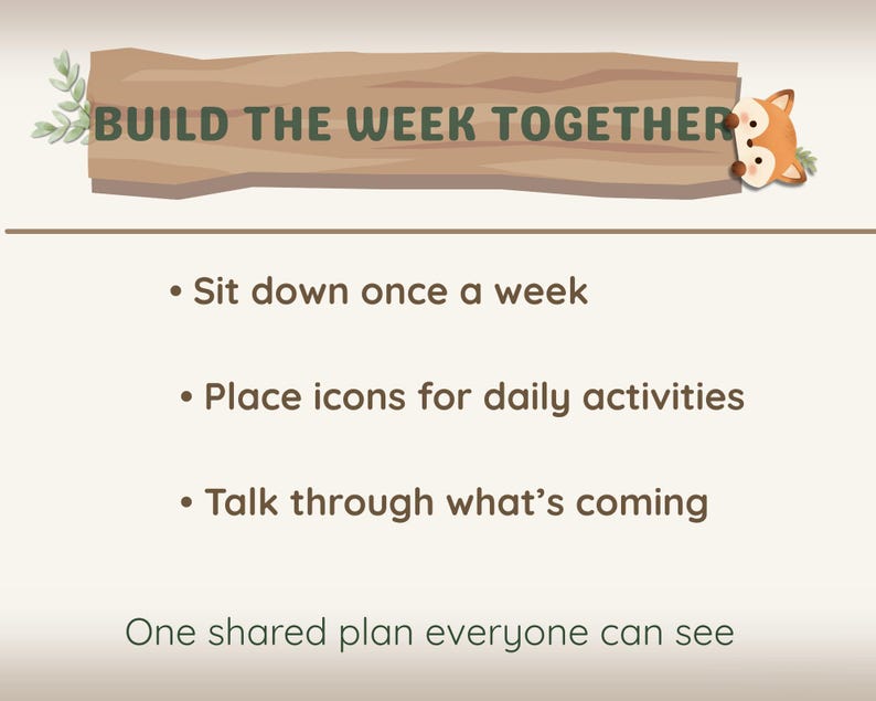 Weekly Schedule Chart for Kids | Visual Weekly Planner for Toddlers ...