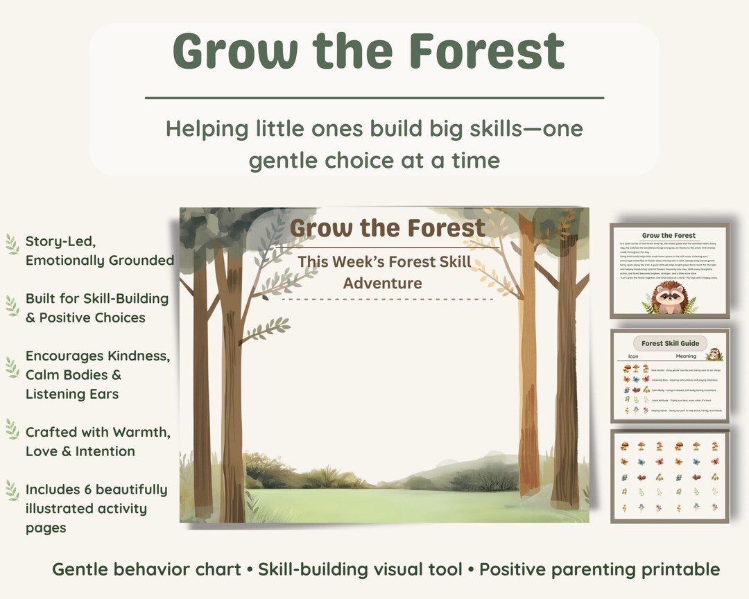 Gentle Behavior Chart for Kids | Skill-building Visual Routine | Grow ...