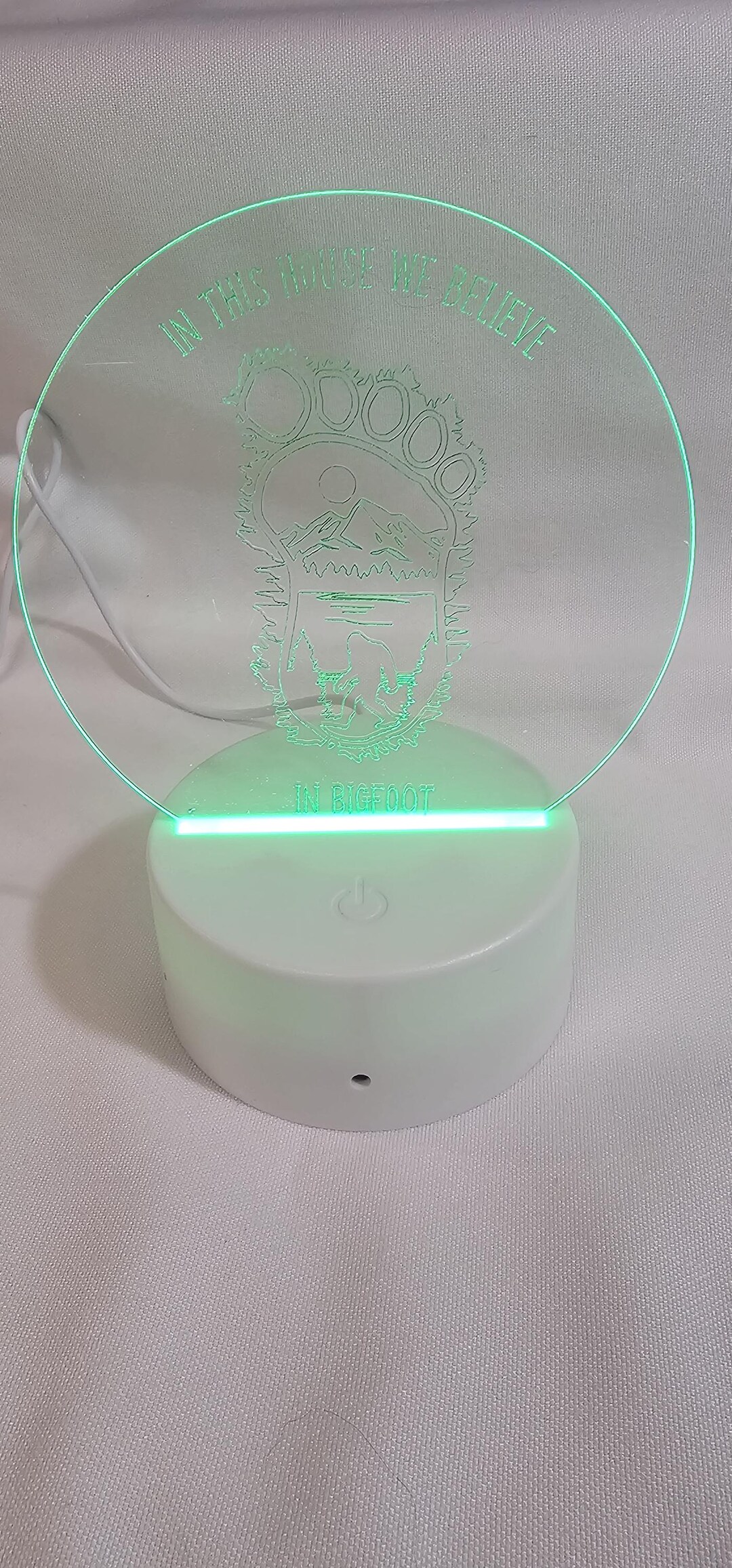 LED Multicolor Bigfoot Round Sign - Etsy