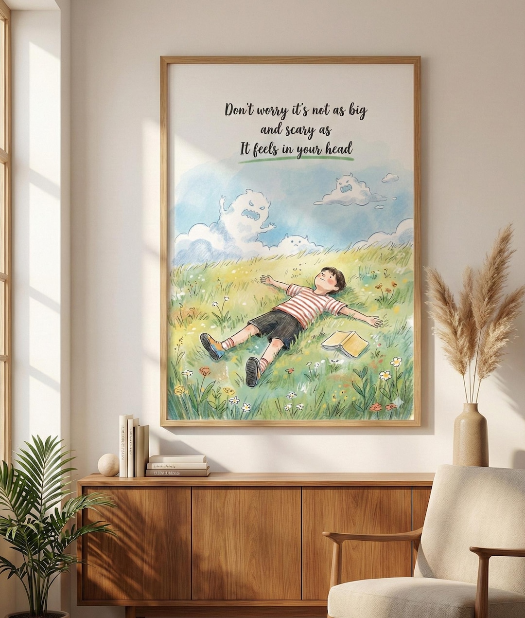 Mental Health Wall Art: Anxiety Relief Print - Therapy Office Decor ...