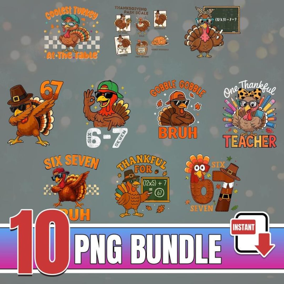 Happy Thanksgiving 2025 Png Bundle, Gobble Squad Png, Hello Fall Png ...