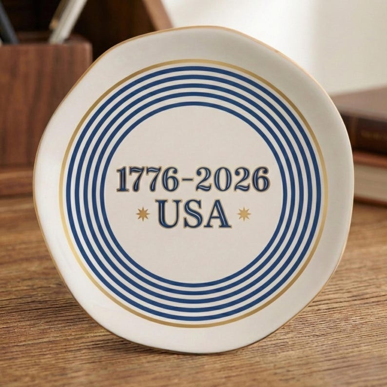 1776-2026 USA 250th Anniversary Commemorative Plate Set ...