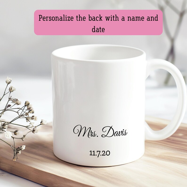 Personalized Couple Mugs Set, Custom Name and Year Coffee Cups ...