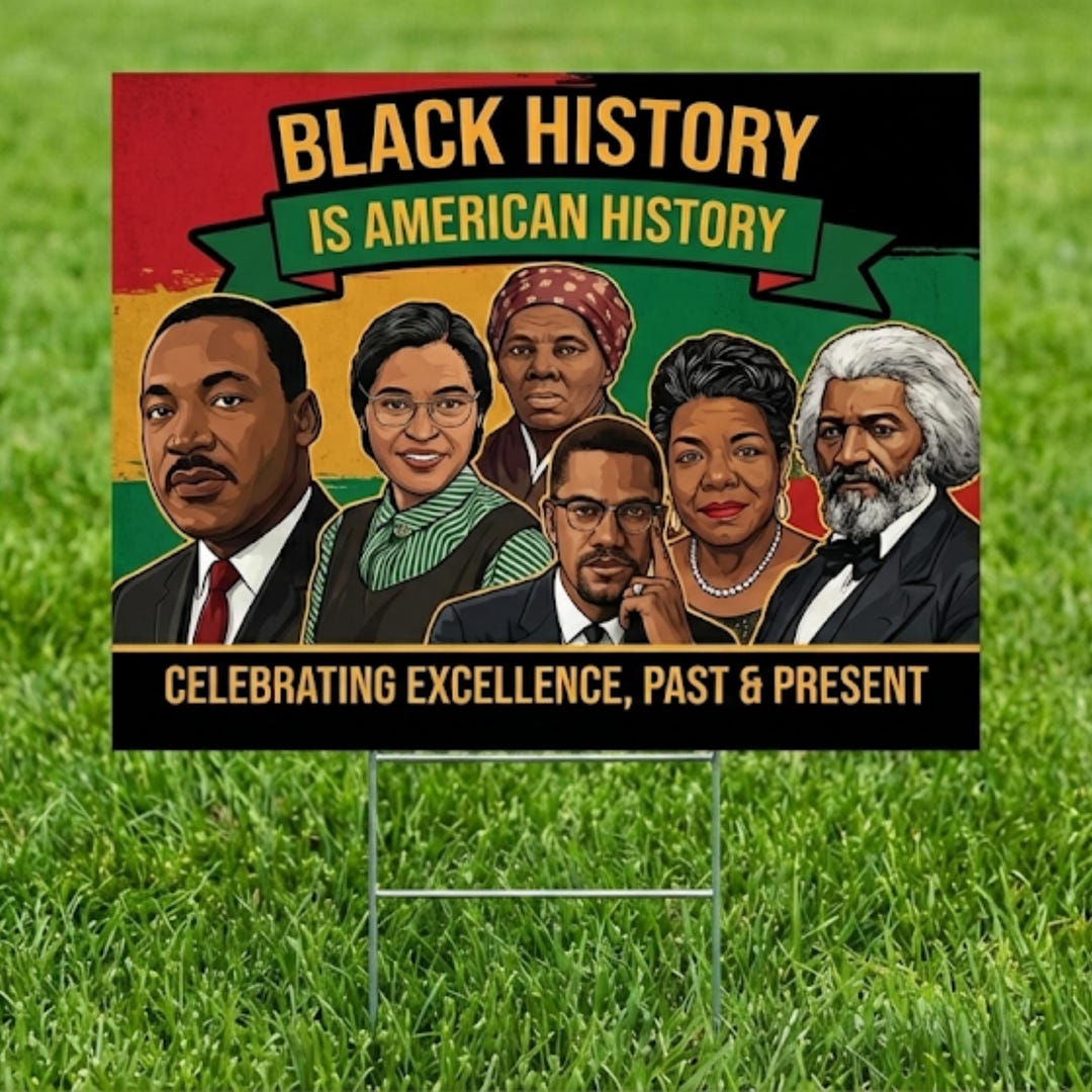 Black History Month Yard Sign, African American Leaders Lawn Decor ...