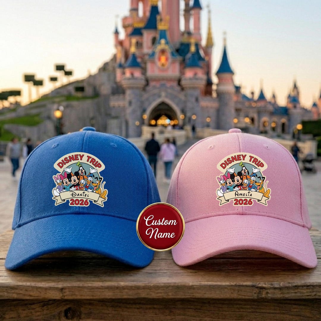 Personalized Disney Trip 2026 Hat, Custom Baseball Cap With Name ...