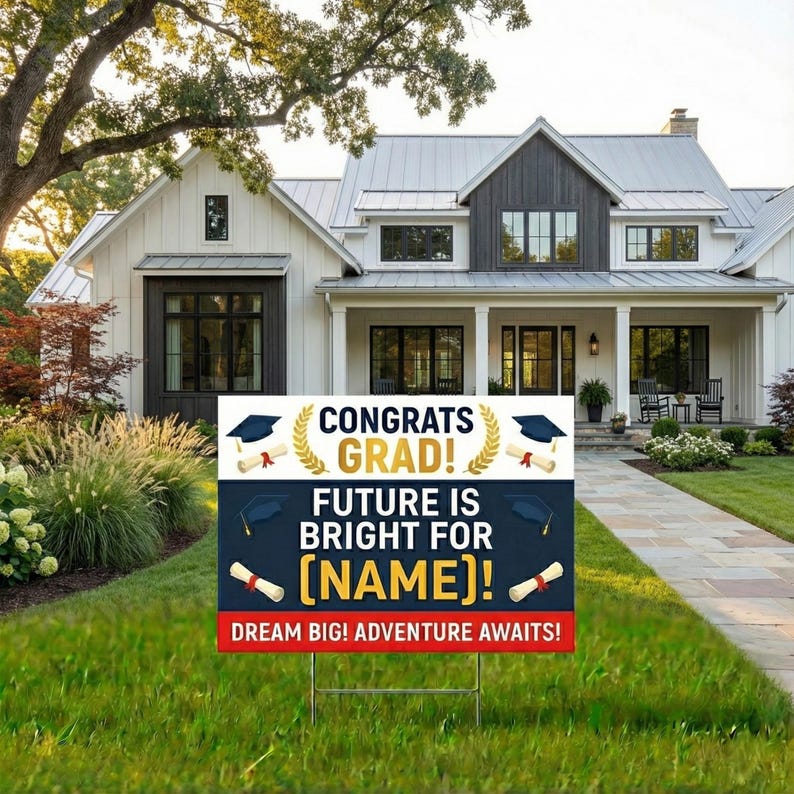 Personalized Graduation 2026 Yard Sign, Congratulations Custom Name ...