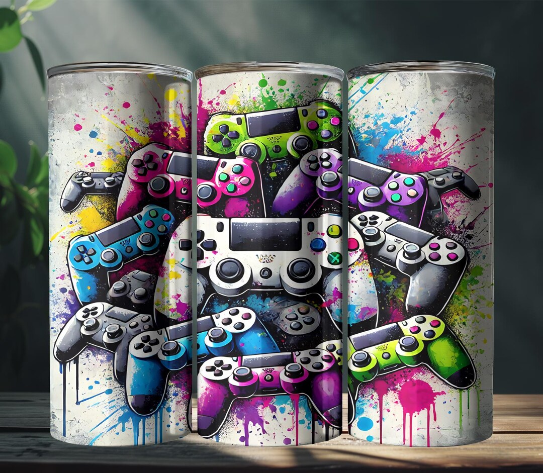 Gamer 20oz Tumbler | Video Game Cup | Gaming Gift for Him | Stainless ...