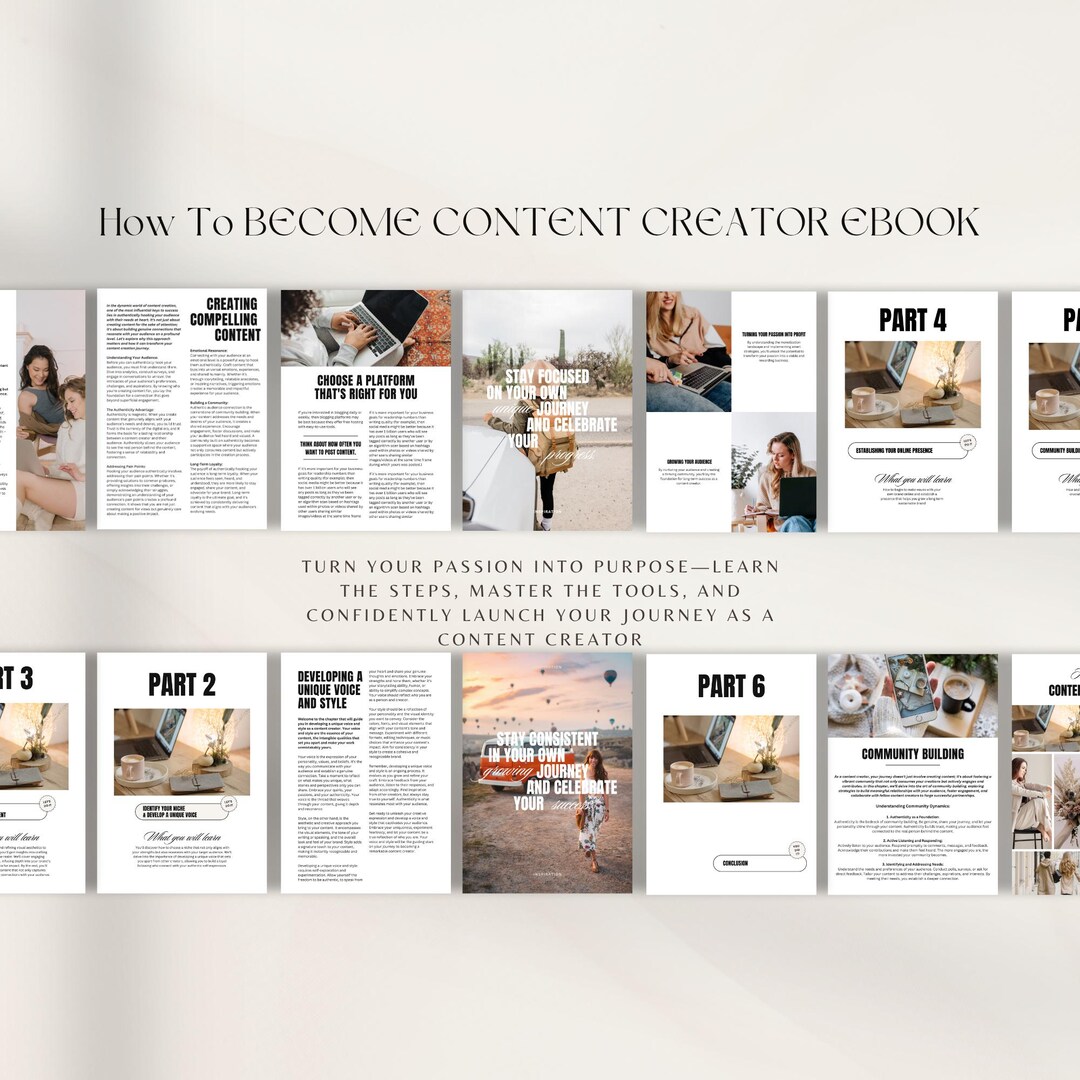 Content Creator Guide Ebook | Social Media Growth, Beginner Tips ...