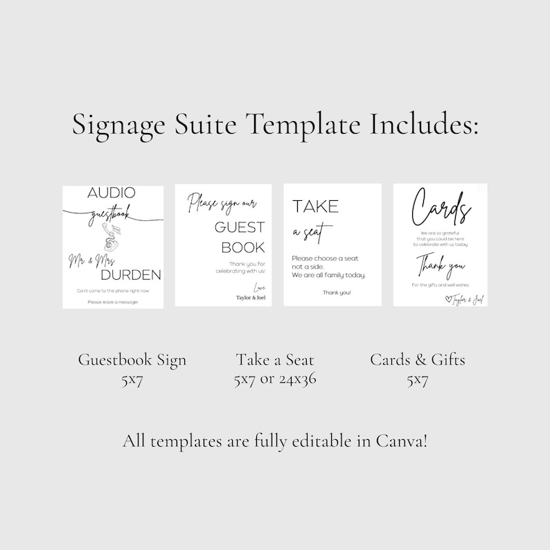 Modern Neutral Wedding Invitation Suite Printable & Digital | the ...