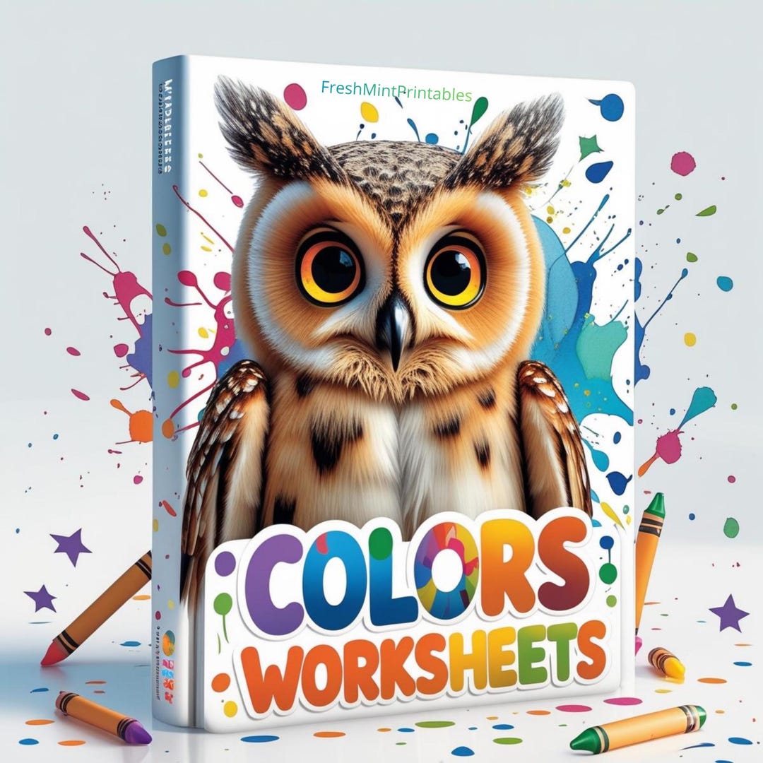 Kids Colors Worksheets | Baby Owl Coloring Pages | Educational Color ...