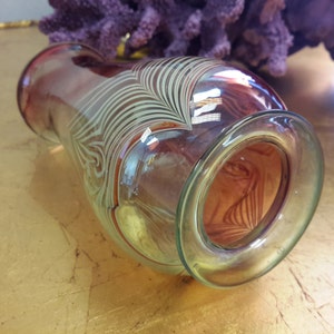 Marc Boutte Studio Art Glass Vase Iridescent Pale Magenta - Etsy