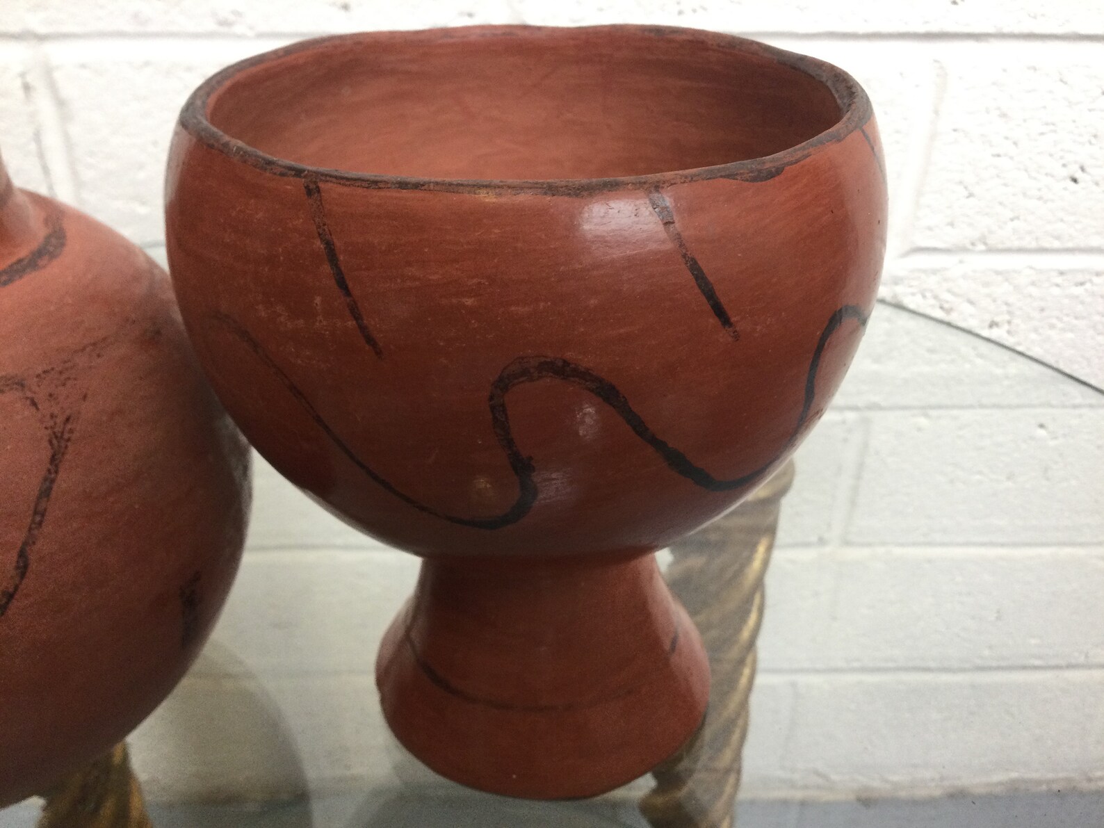 Southwestern Native American Red Clay Pottery Pots Pair - Etsy