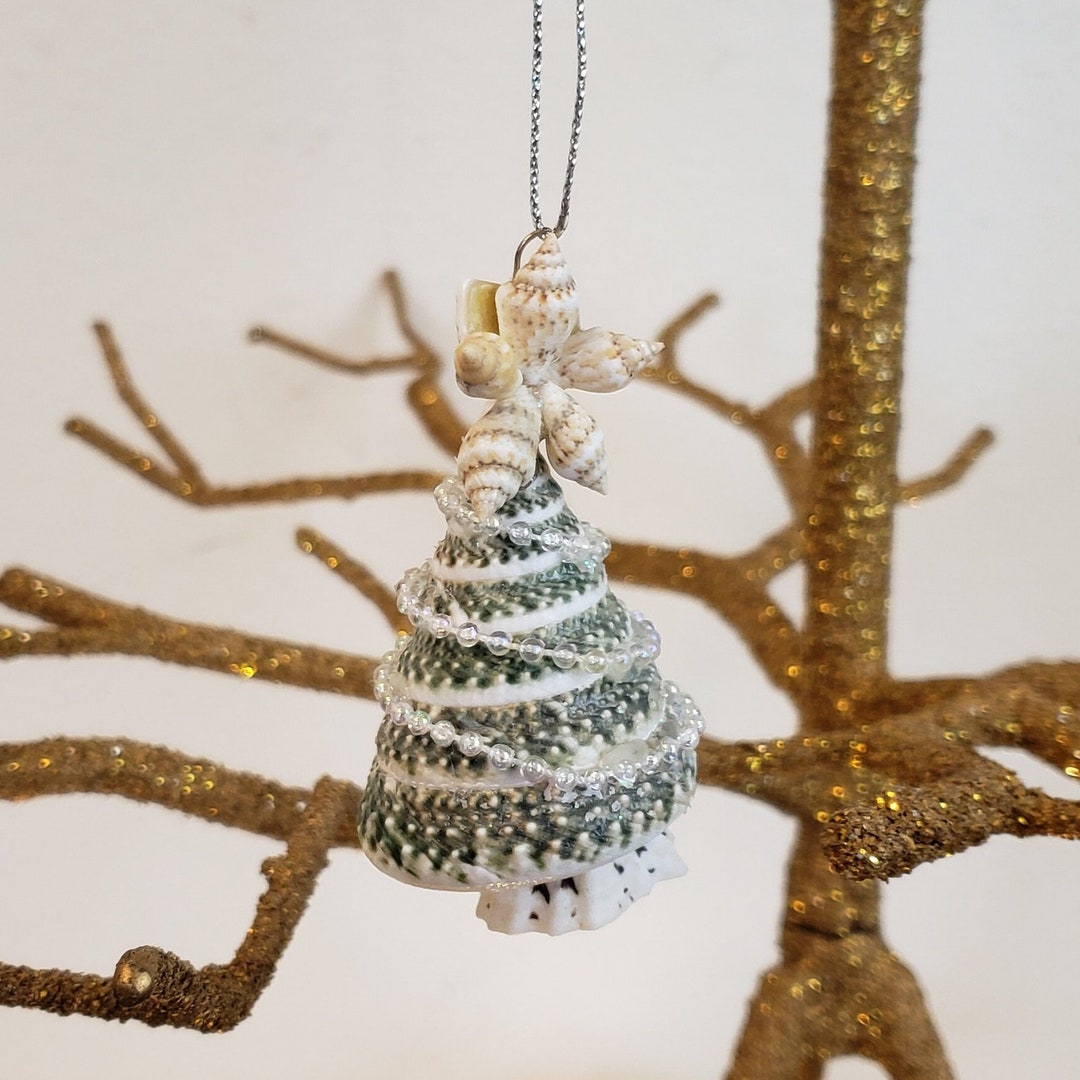Seashell Christmas Tree Ornament / Hand Crafted / Hanging - Etsy