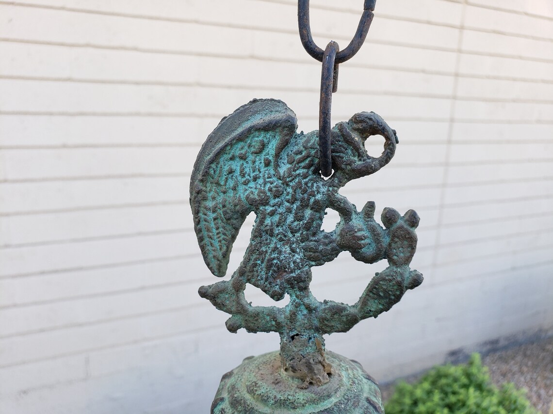 Cast Bronze Hawk & Snake Wind Bell / Vintage Bronze Wind Chime / Soleri ...