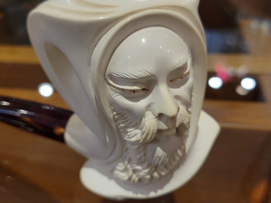 CAO Meerschaum Tobacco Pipe Confucius Hand Carved Pipe by - Etsy