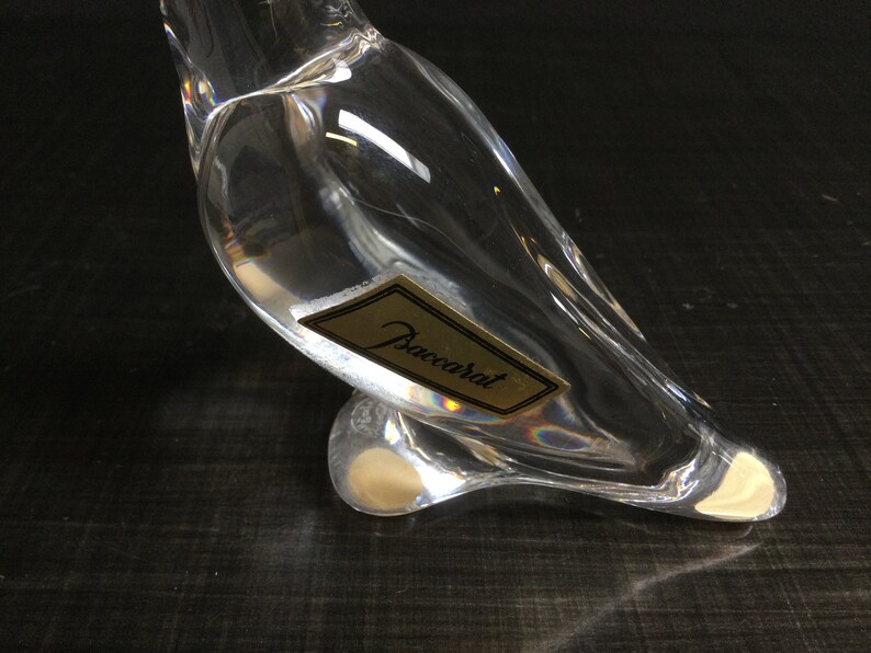 Baccarat Crystal Parrot Figurine Chip to Foot French - Etsy