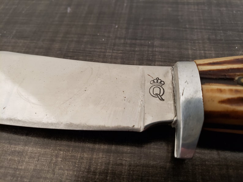 Queen Cutlery Hunting Knife With Leather Sheath / Hunting - Etsy