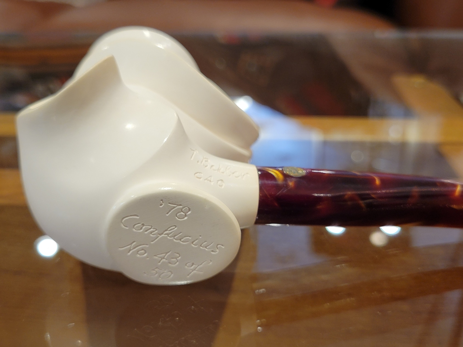 CAO Meerschaum Tobacco Pipe ~ Confucius Hand Carved Pipe by Ismet ...