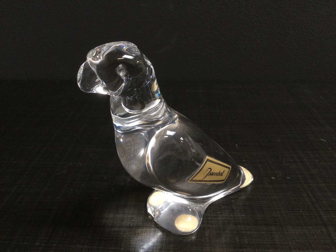 Baccarat Crystal Parrot Figurine Chip to Foot French - Etsy