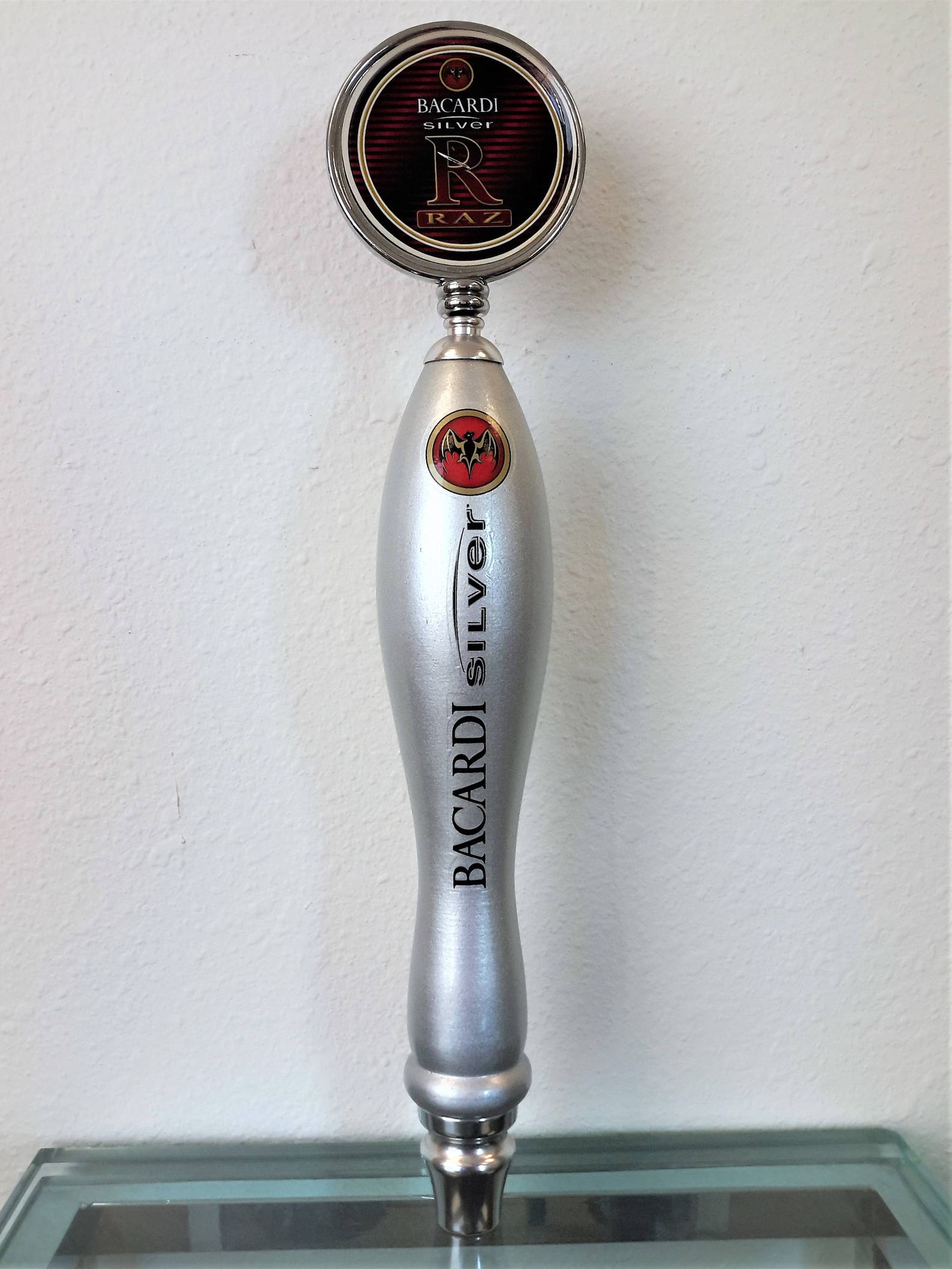 Bacardi Silver RAZ Beer Tap Handle Breweriana Barware Man Cave | Etsy