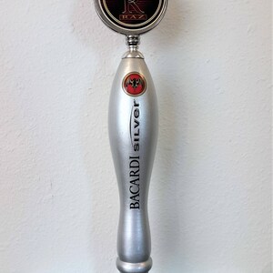 Bacardi Silver RAZ Beer Tap Handle Breweriana Barware Man Cave Decor ...
