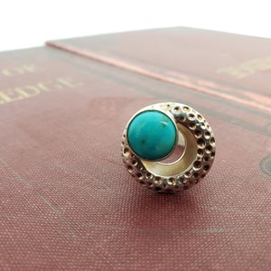 Jay King Turquoise Ring Sz 6 3/4 / Modernist Design in Sterling Silver ...