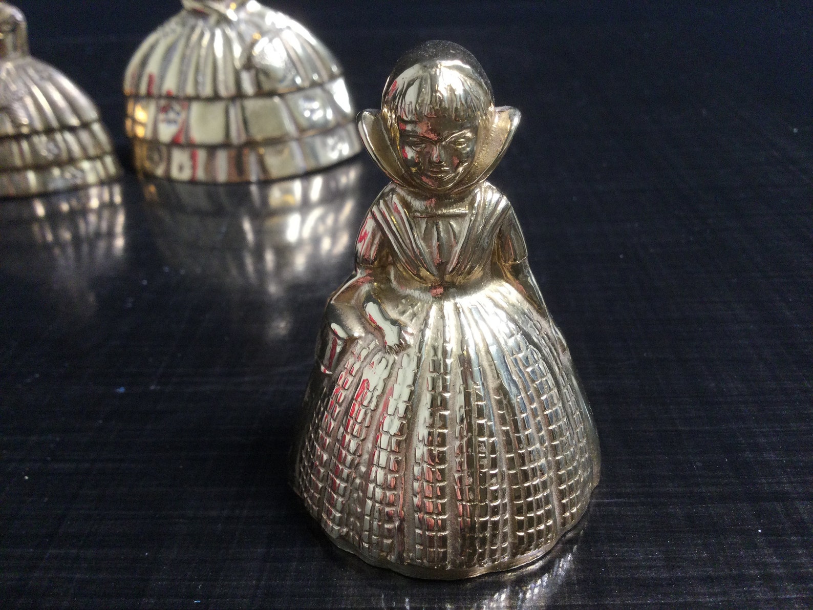 Brass Victorian Belles Bells Set of 3 ~ Women Wearing Hoop Skirts ...