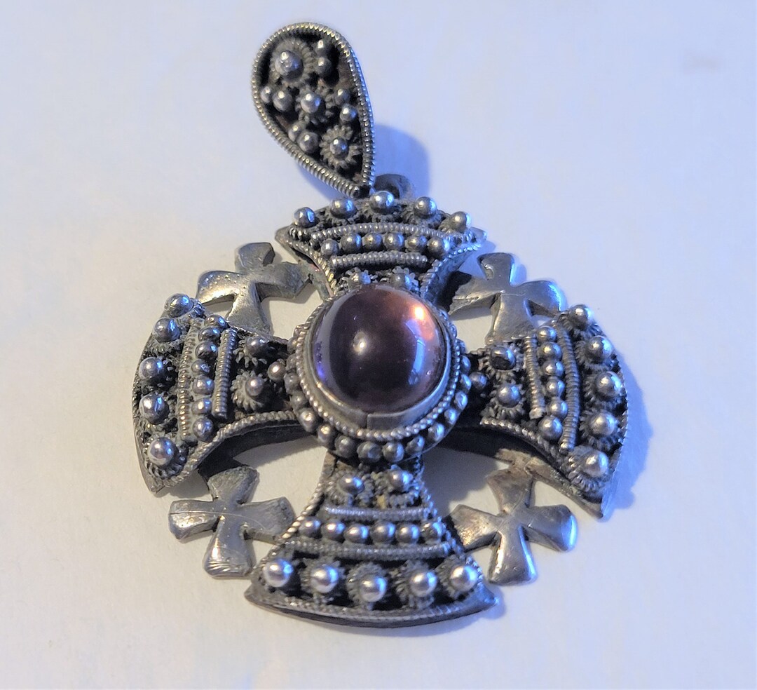 935 Sterling Silver Crusaders Cross Pendant ~ Made in Jerusalem Jewelry ...