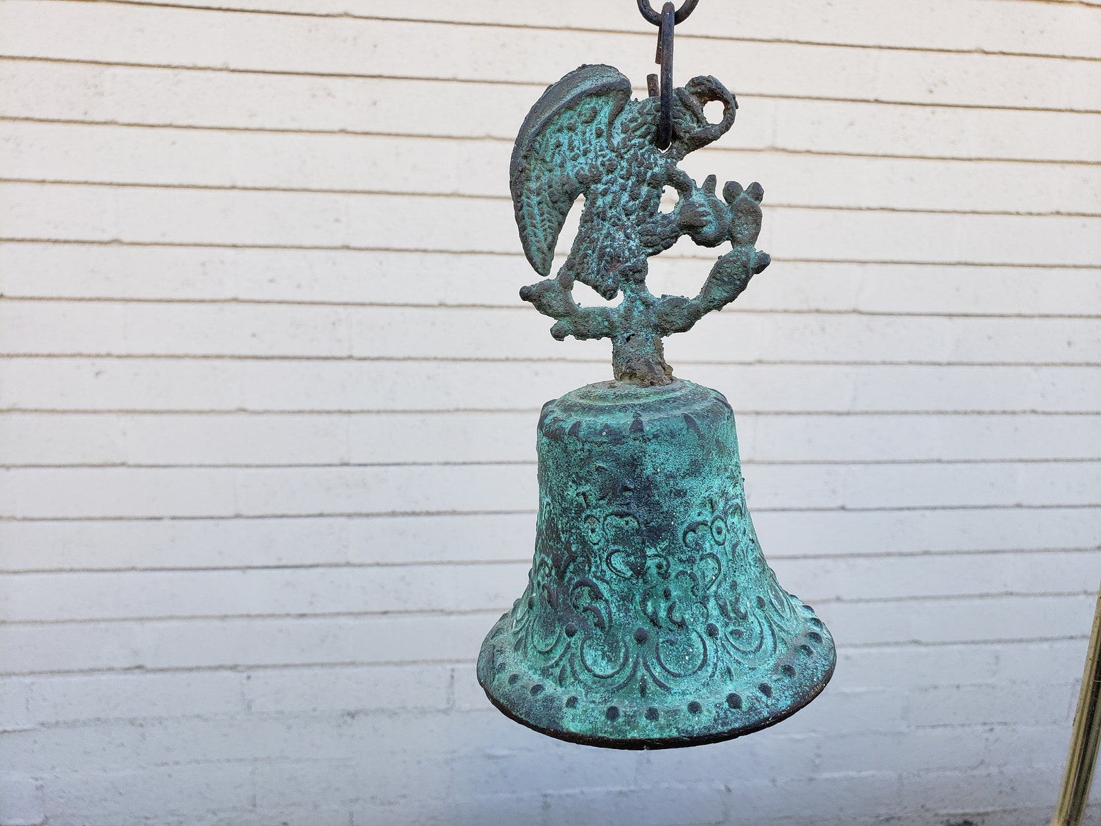 Cast Bronze Hawk & Snake Wind Bell / Vintage Bronze Wind Chime / Soleri ...