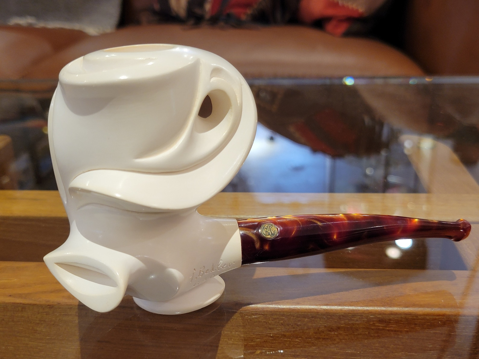 CAO Meerschaum Tobacco Pipe Confucius Hand Carved Pipe by - Etsy