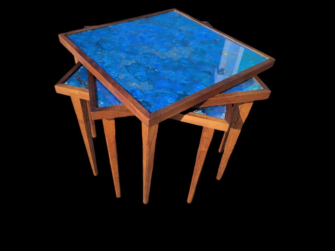 Mosaic Top Side Tables ~ Mid Century Furniture ~ Set of 3 ~ Georges ...