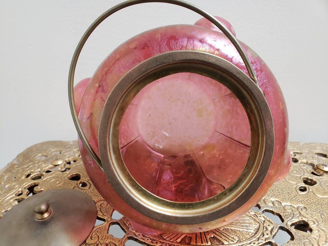 Loetz Glass Droplet Biscuit Jar / Loetz Bohemian Art Glass / - Etsy