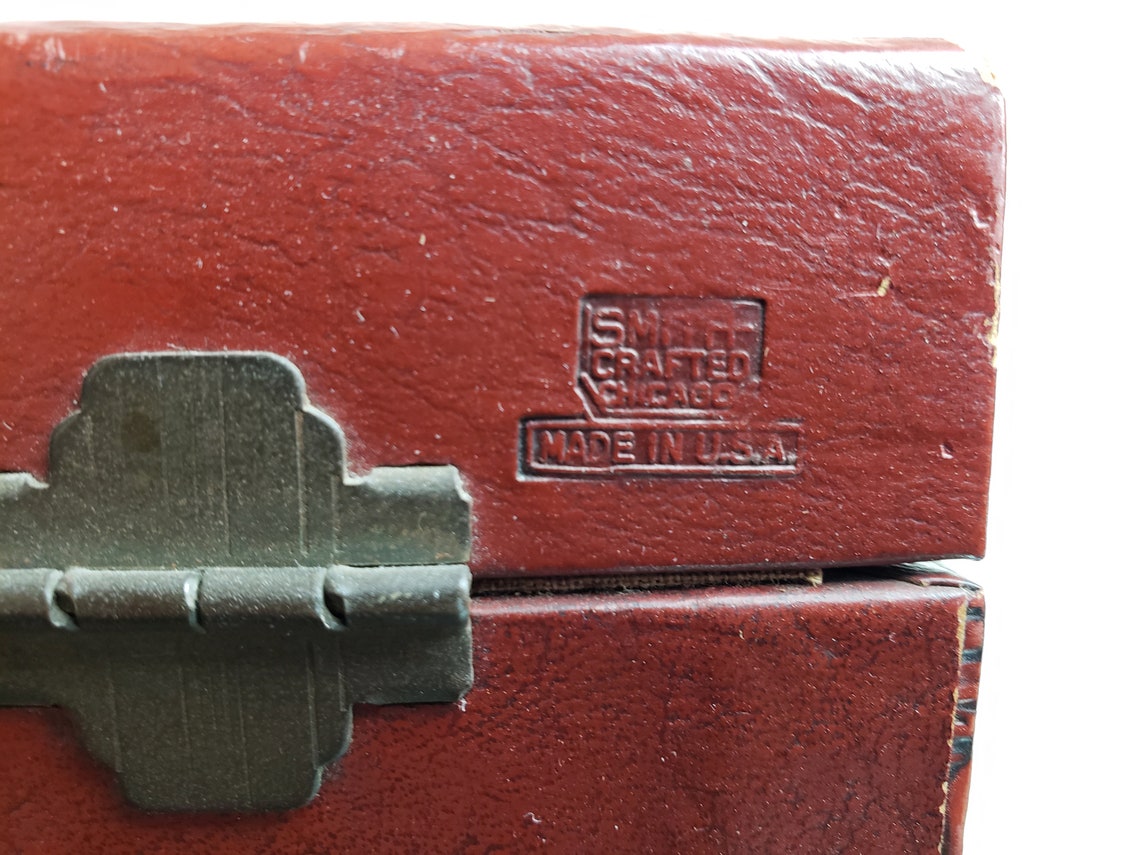 Smith Crafted Chicago Embossed Leatherette Box / Repurposed - Etsy