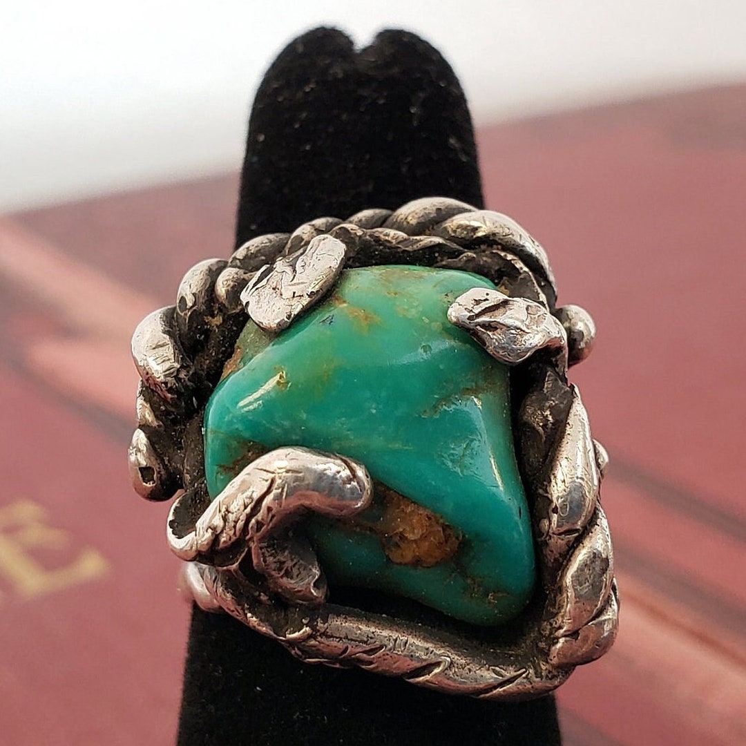 Native American Turquoise Ring / Size 6 3/4 / Handcrafted Southwest ...