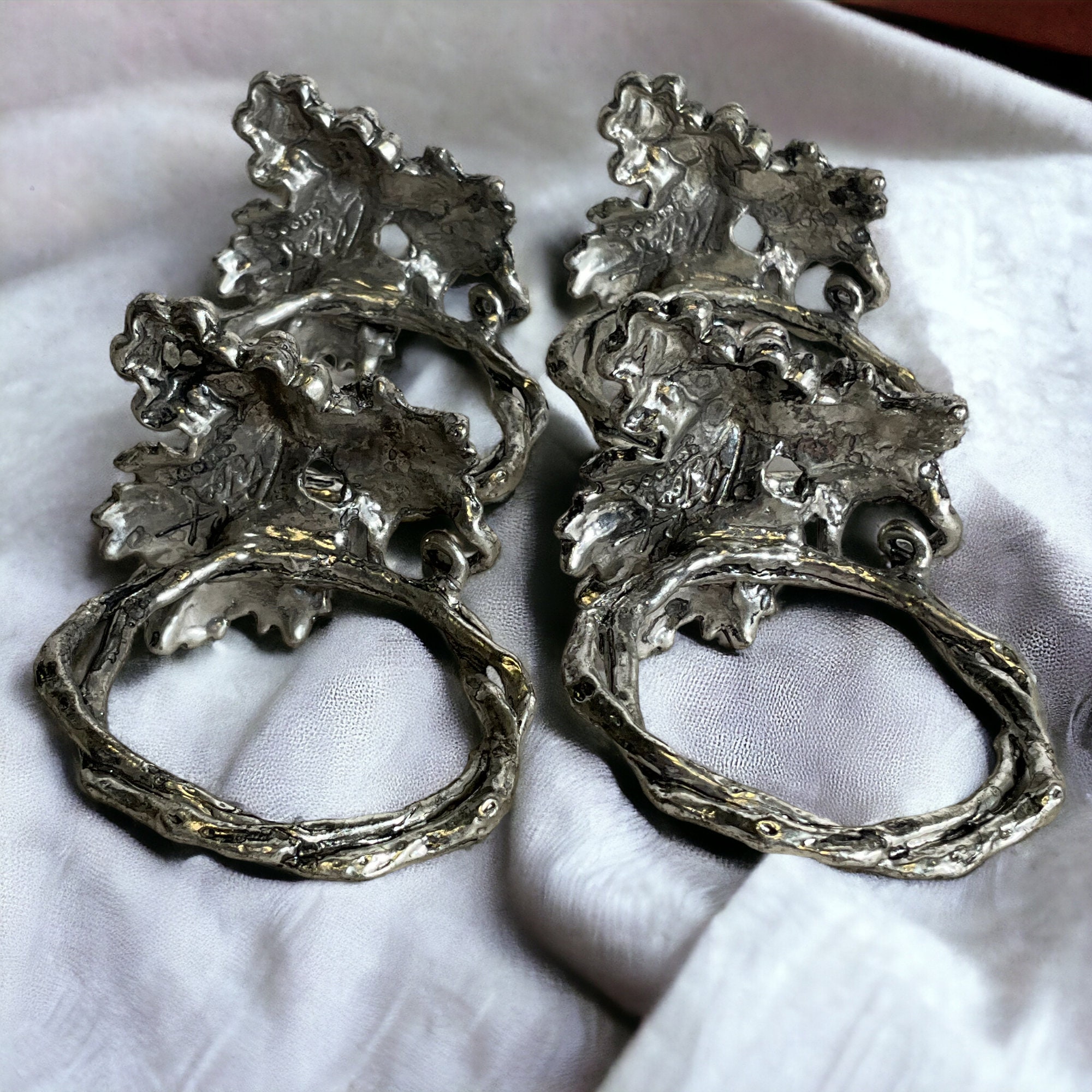 Arthur Court Grape Cluster Napkin Rings Set of 4 ~ Vintage Pewter ...