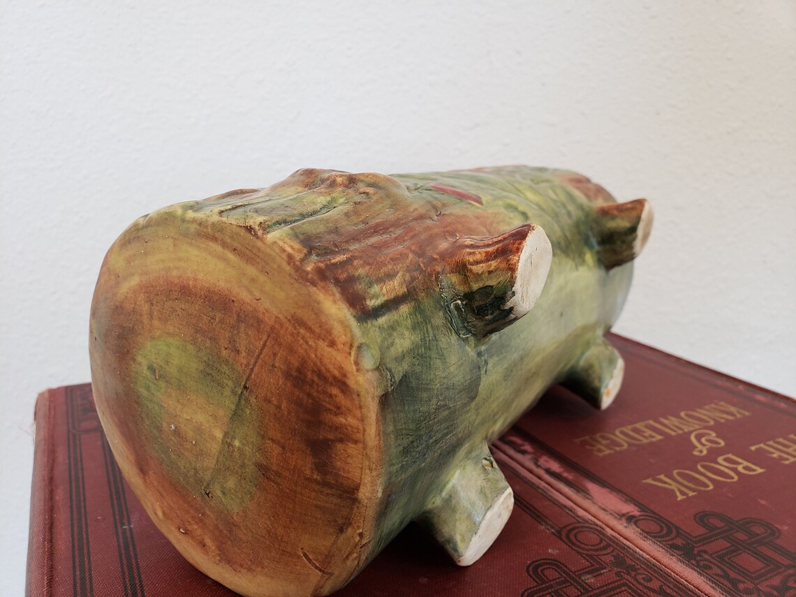 Weller Woodcraft Pottery Leaf Log Planter Box Vase / Organic - Etsy