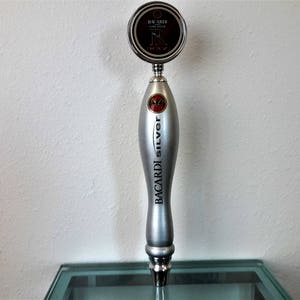 Bacardi Silver RAZ Beer Tap Handle Breweriana Barware Man Cave Decor ...