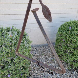 Forged Iron Triangle Dinner Bell / Large Supper Bell / Triangular Bell ...