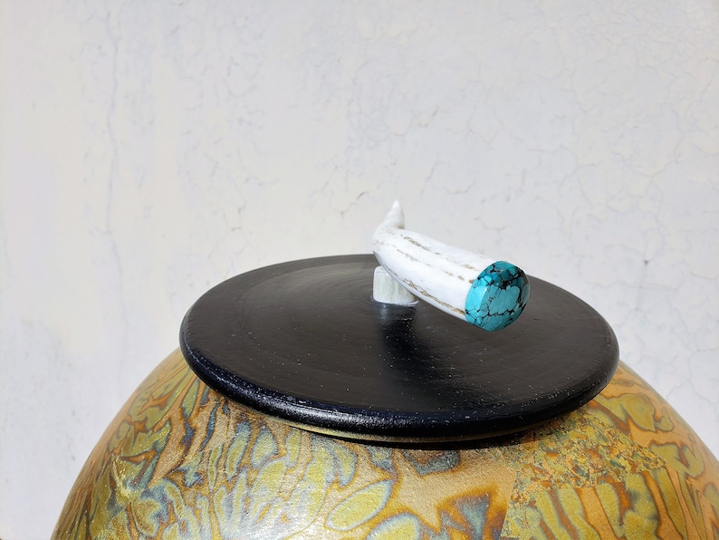 Michael Weinberg Raku Vessel Antler Handle Raku Pottery - Etsy