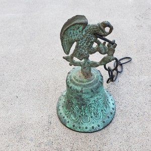 Cast Bronze Hawk & Snake Wind Bell / Vintage Bronze Wind Chime / Soleri ...