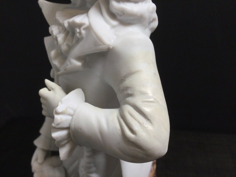 White Bisque Figurine 17th Century English Fop Coxcomb ~ Vintage 11 ...