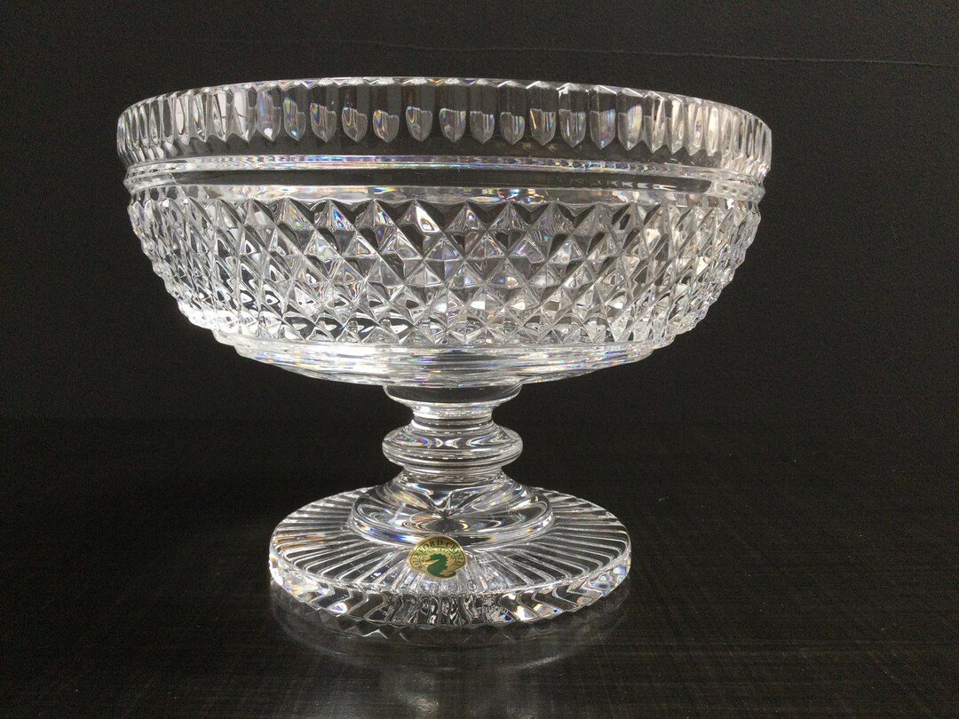 Waterford Crystal Footed Bowl 7" Diameter ~ Irish Cut Crystal Bowl ...