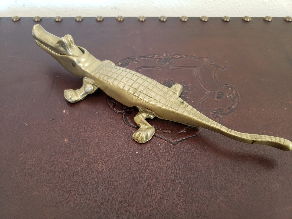 Brass Alligator Novelty Nut Cracker / 10 Long Brass - Etsy