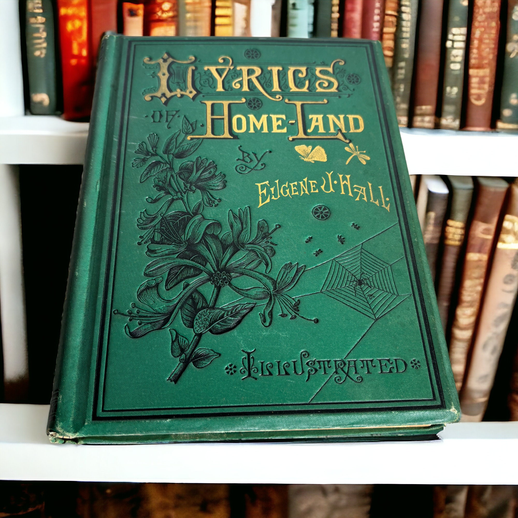 Lyrics of Home Land by Eugene J Hall Illustrated Antiquarian Book ...
