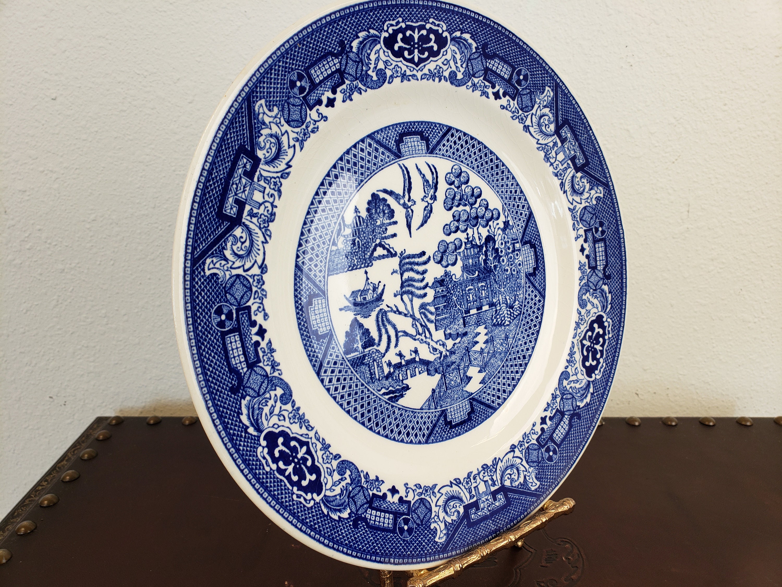 Royal China Willow Ware Decorative Plate / Blue Willow Dinner Plate ...