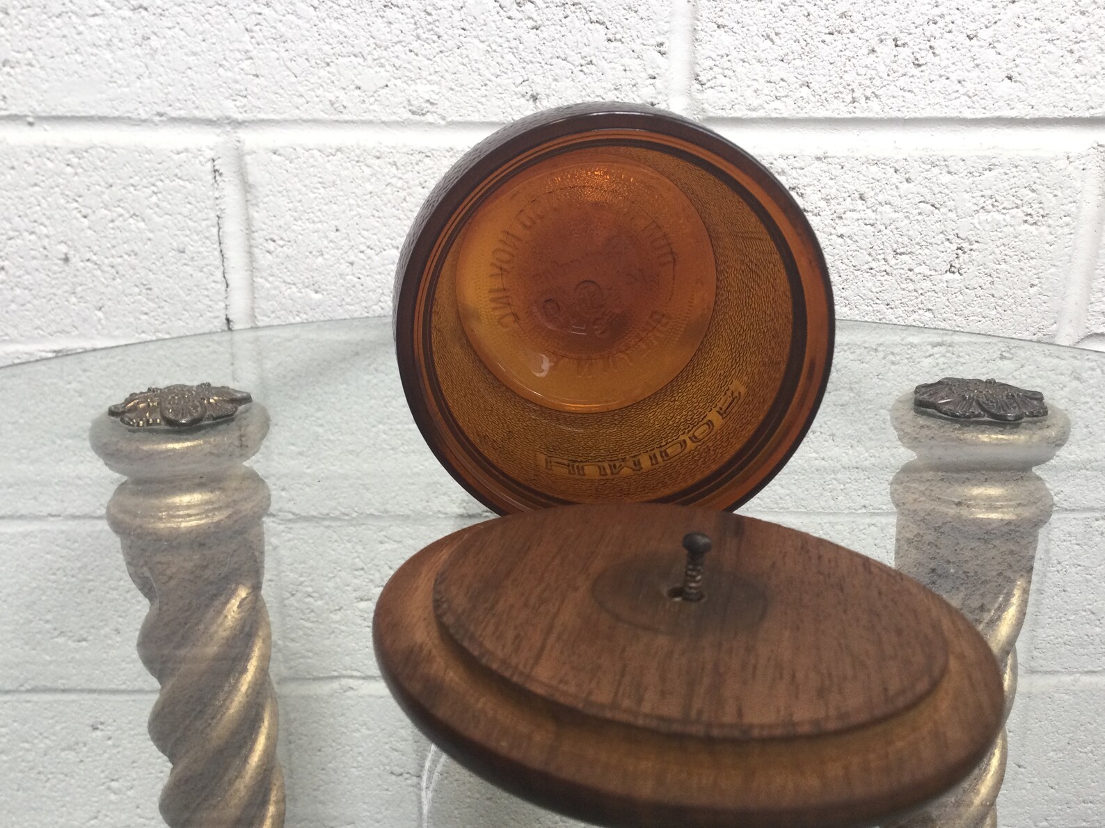 Dun-rite Glass Humidor Amber Glass Humidor Tobacconist - Etsy