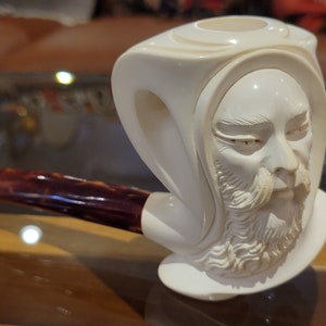 CAO Meerschaum Tobacco Pipe ~ Confucius Hand Carved Pipe by Ismet ...