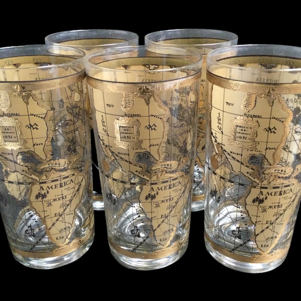 World Map Cocktail Glasses - Etsy