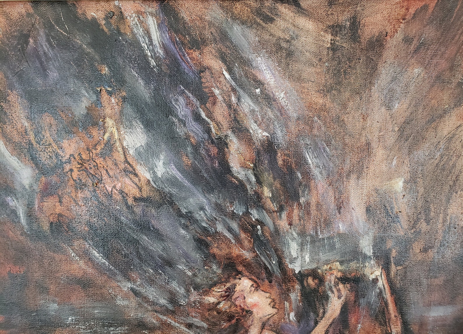 George Milo Buck Oil on Canvas Painting / Pandora's Box / | Etsy