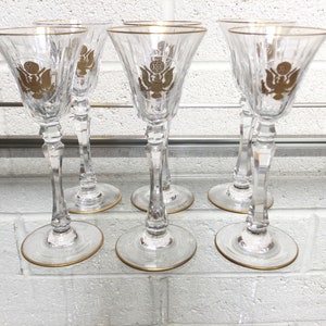 LBJ JFK Era Presidential Barware Liqueur Glasses Set of 6 Mid Century ...